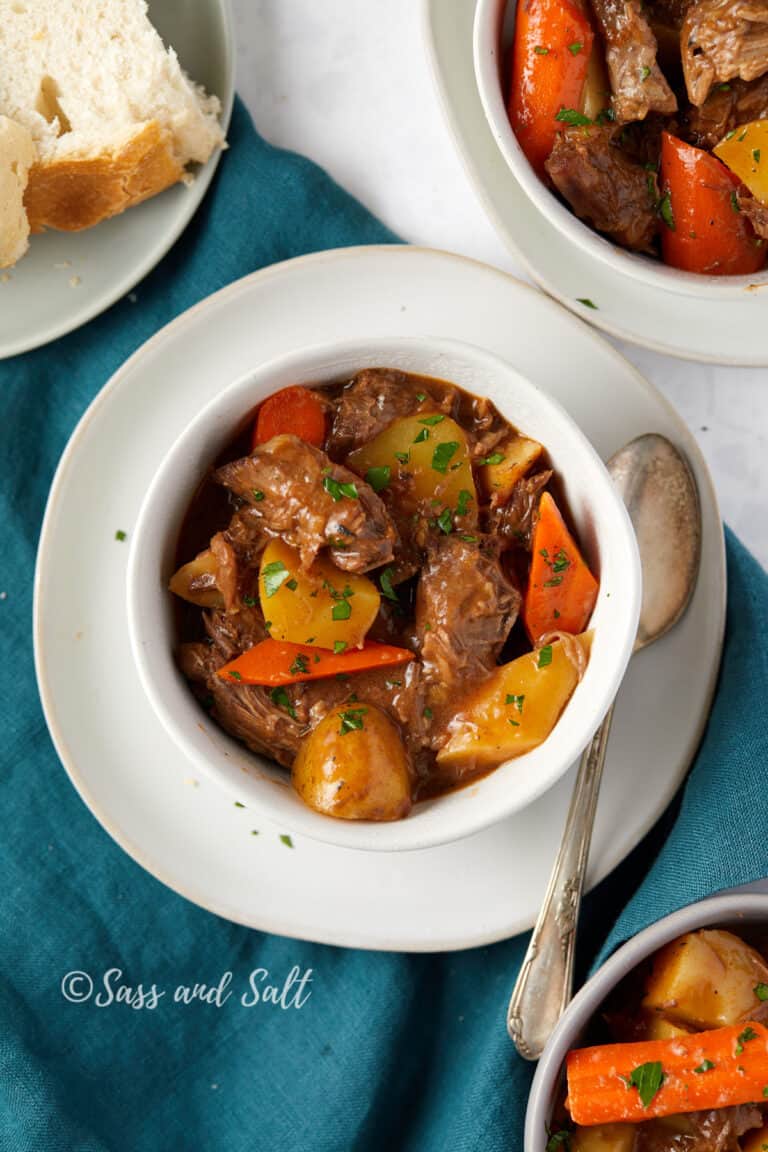 Dutch Oven Beef Stew without Wine - Sass and Salt