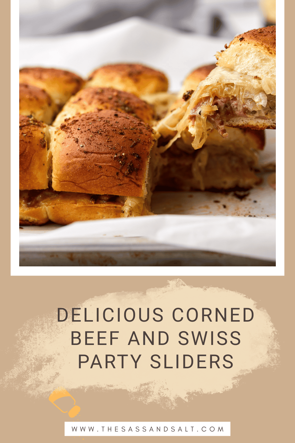 Corned Beef Sliders with Caramelized Onions - Sass and Salt